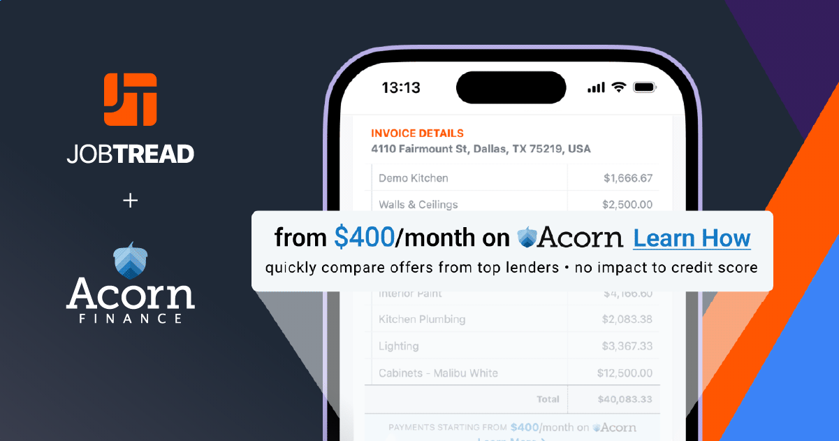 JobTread and Acorn Finance | JobTread