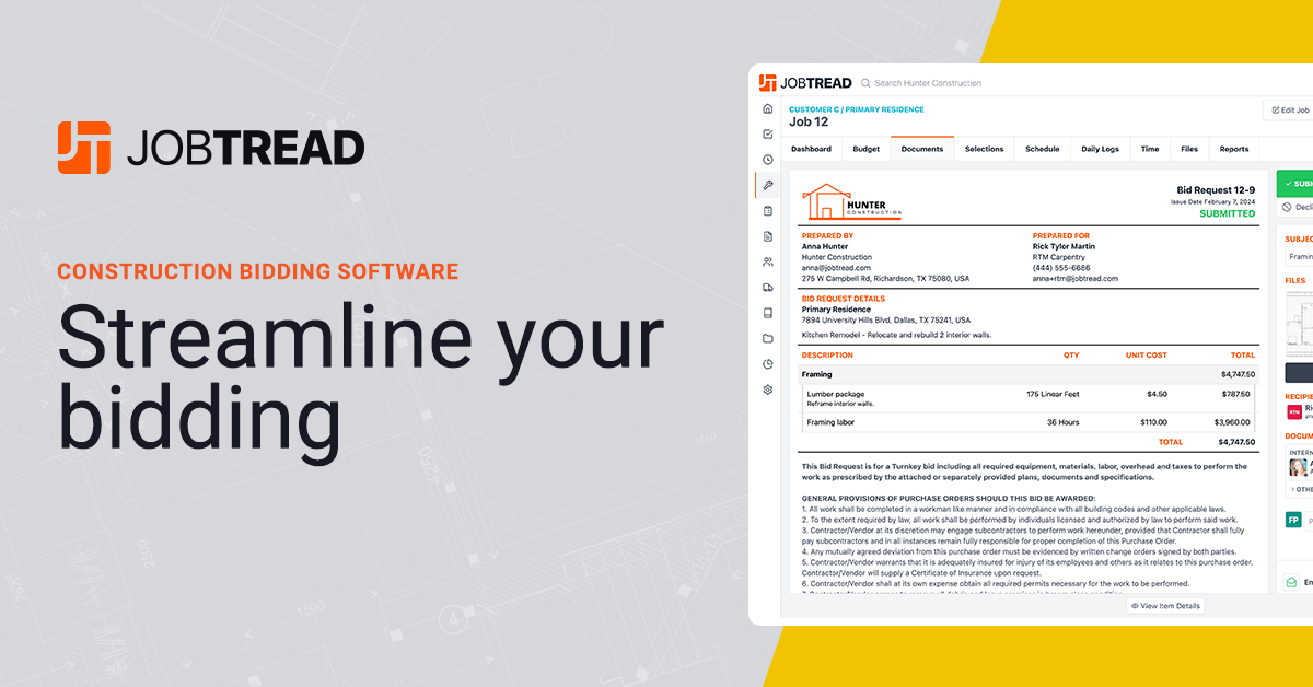 Construction Bidding Management Software | JobTread