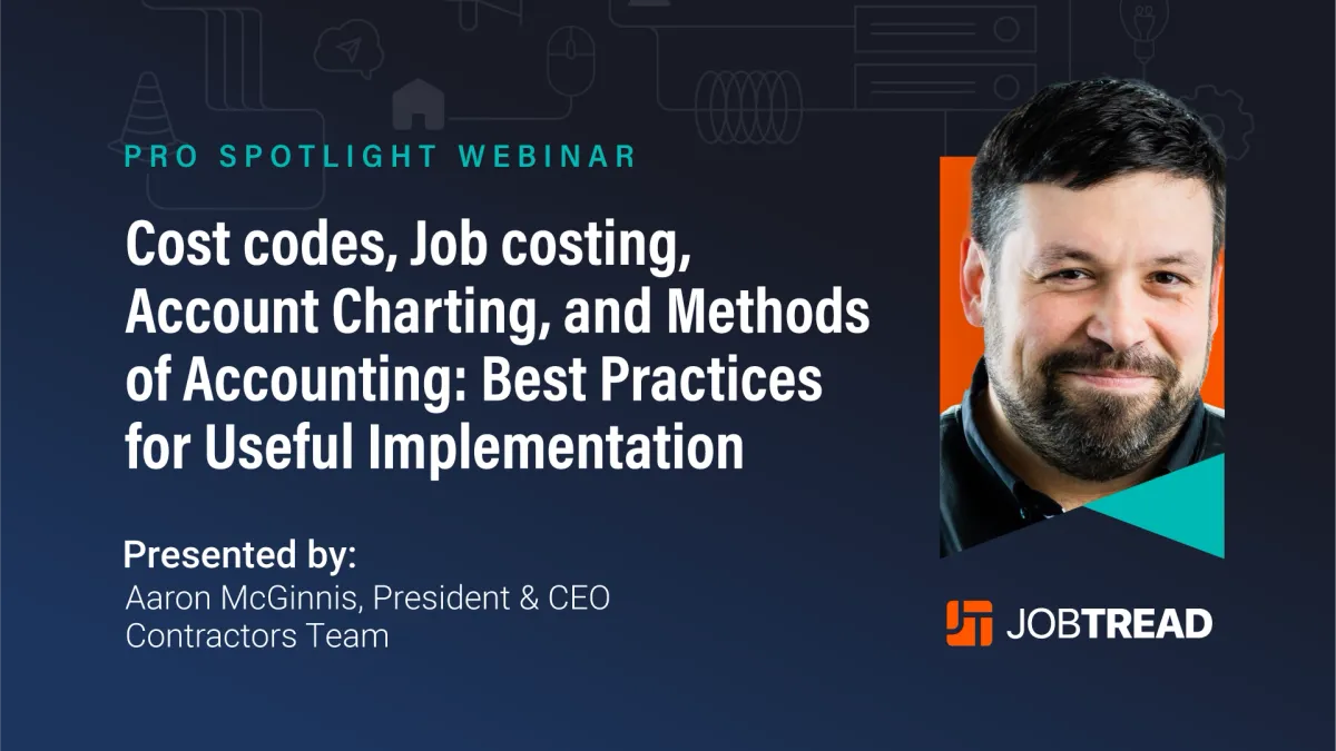 JobTread Pro Spotlight: Cost Codes, Job Costing, Account Charting, and ...